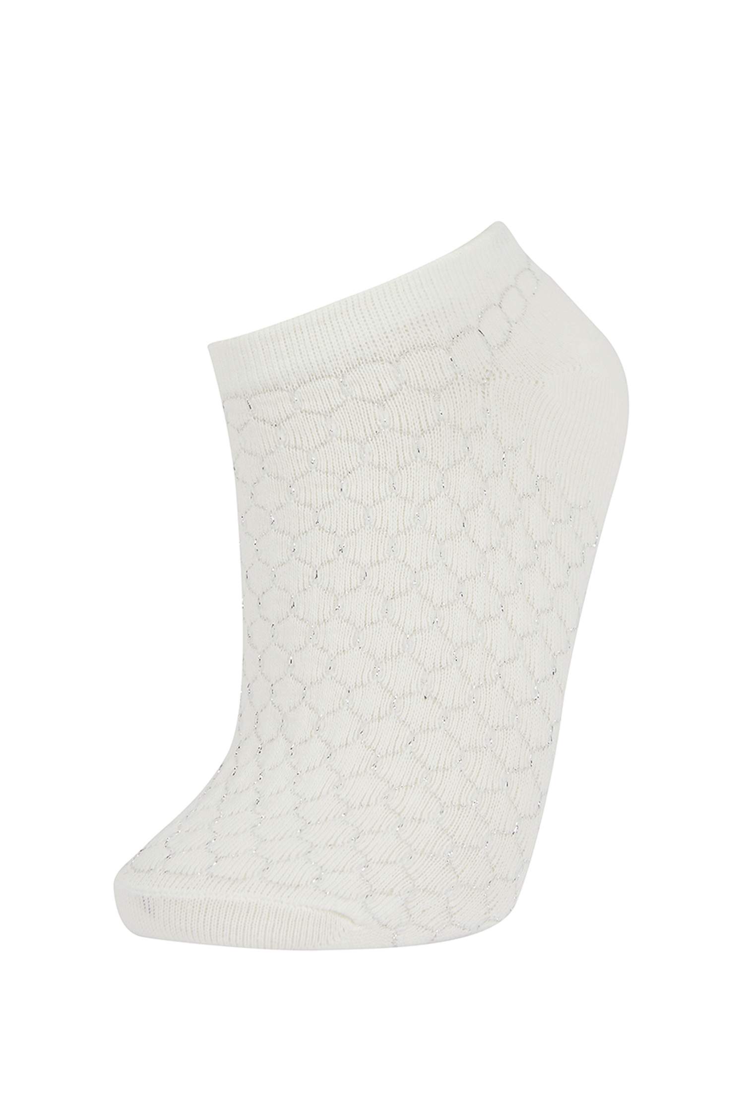 Defacto - Kadın 3'lü Pamuklu Patik Çorap