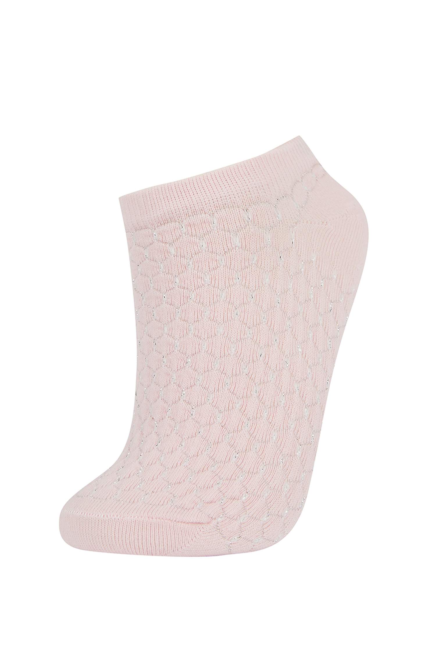 Defacto - Kadın 3'lü Pamuklu Patik Çorap