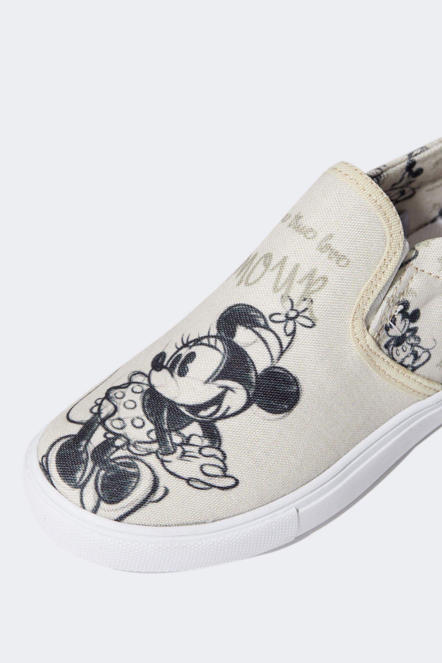 Blanc FILLES Baskets Coton Mickey & Minnie (Standard Characters ...