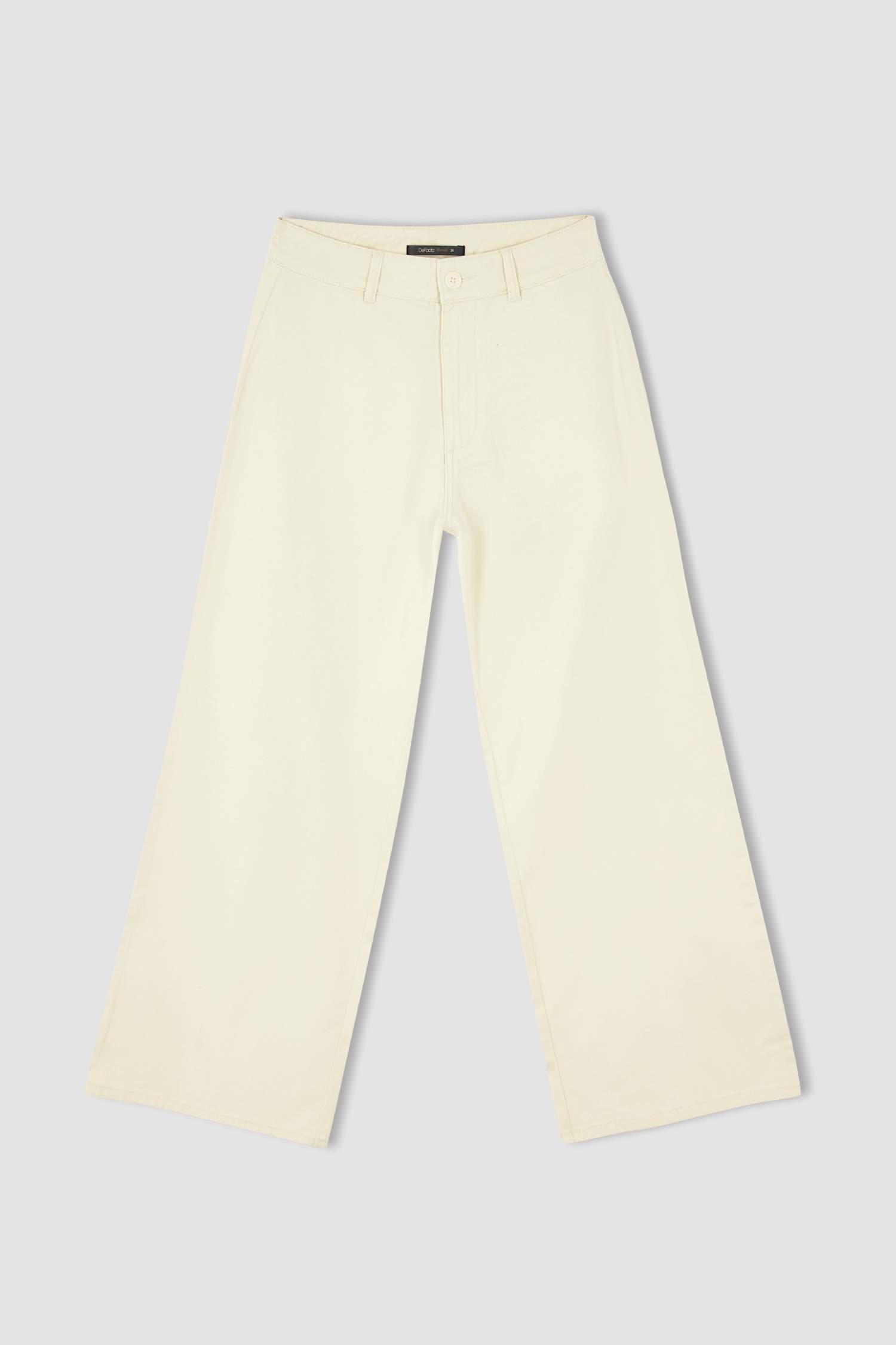 Beige Woman Regular Fit Wowen Fabrics Trousers 2418447 | DeFacto