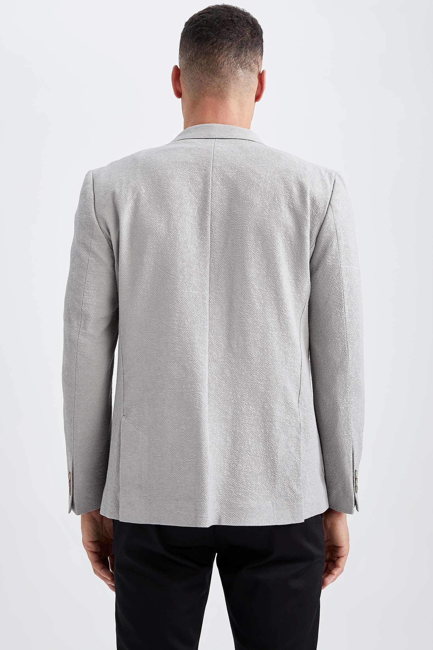 Grey MAN Slim Fit Half Lining Blazer 2532353 | DeFacto