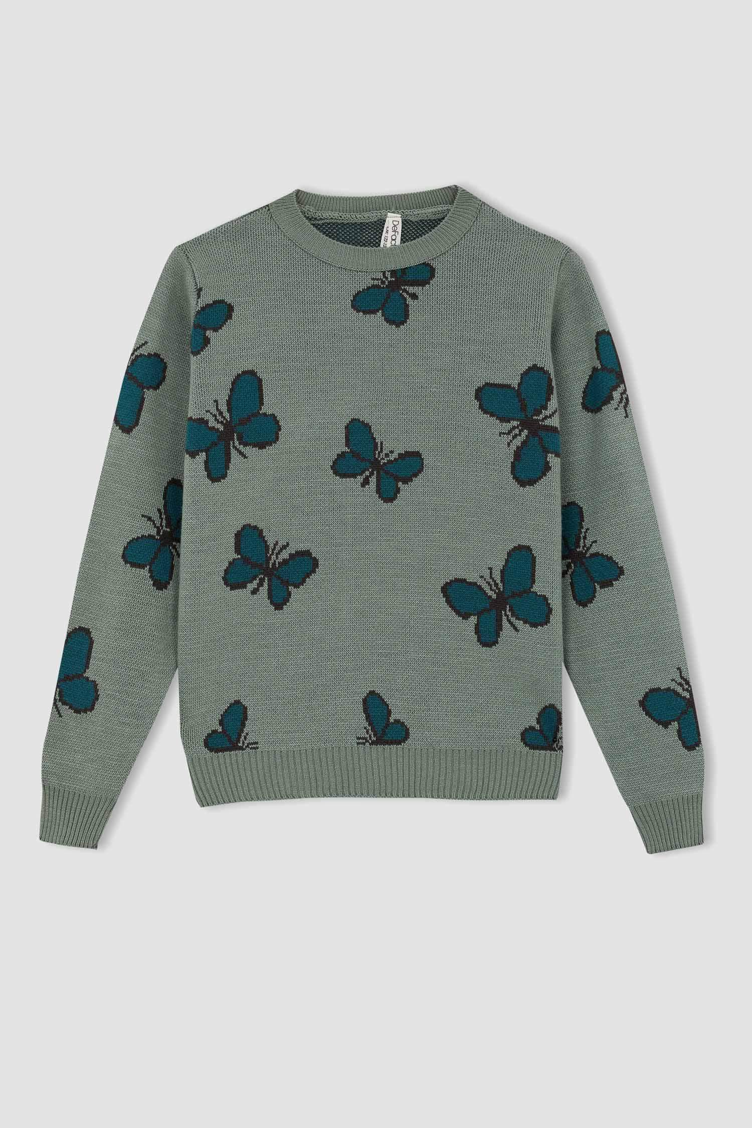 Turquoise FILLES Fille Col Ras Du Cou Tricot Pull-over 2532266 | DeFacto