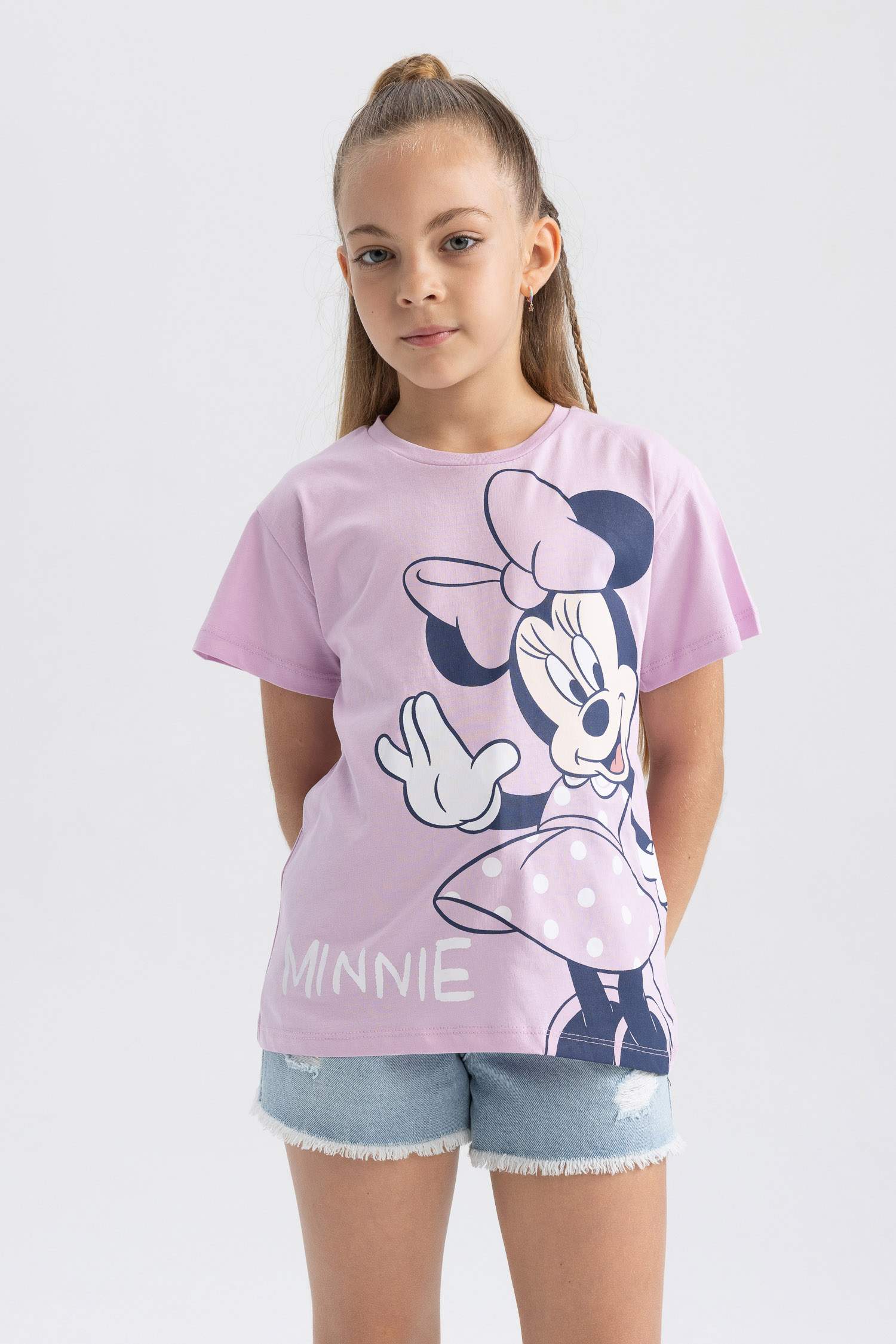 Mor Kız Çocuk - Genç Kız Kız Çocuk Disney Mickey & Minnie Regular Fit ...