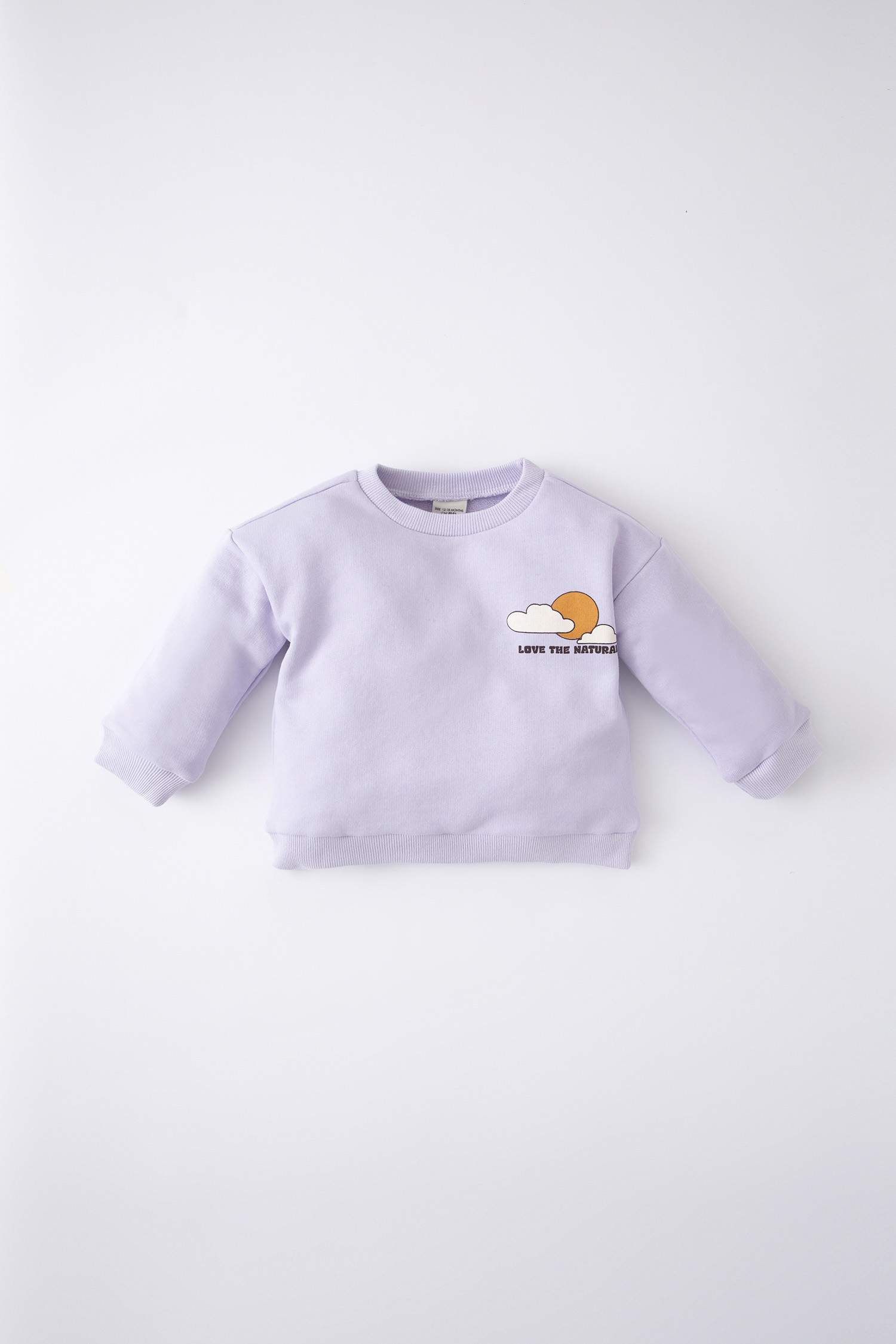 Purple BABY BOY Regular Fit Crew Neck Sweatshirt 2562359 | DeFacto