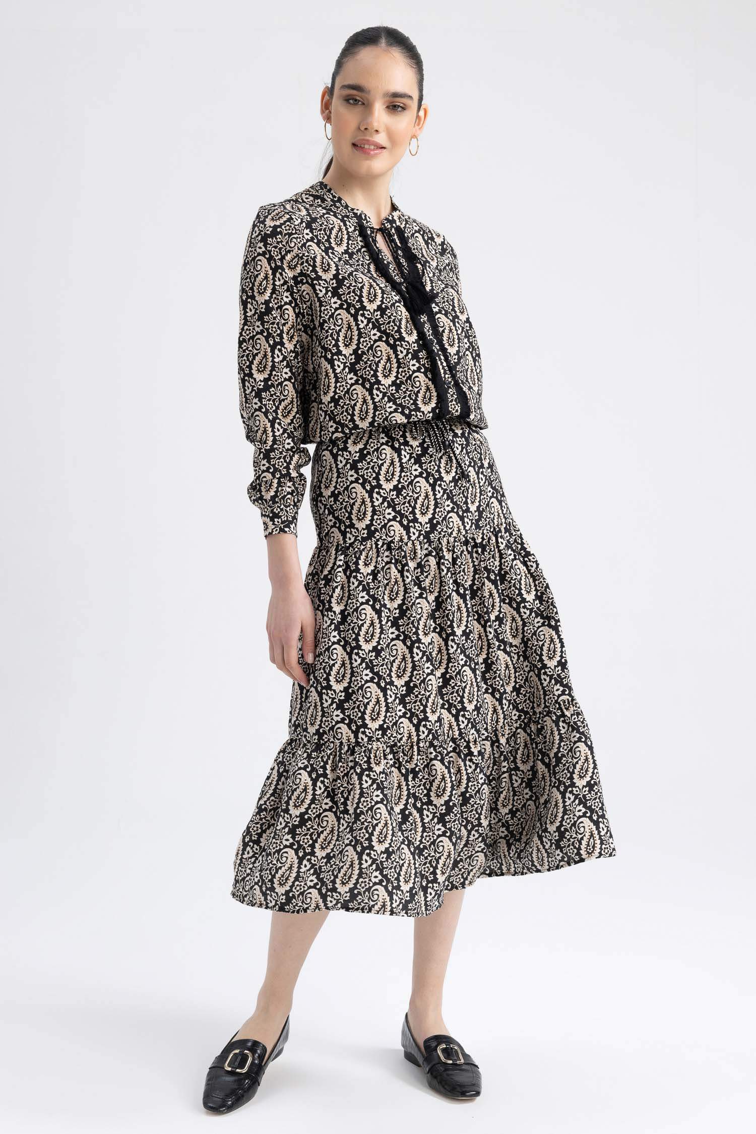 Siyah Kadın Traditional Aerobin Midi Etek 2723450 | DeFacto