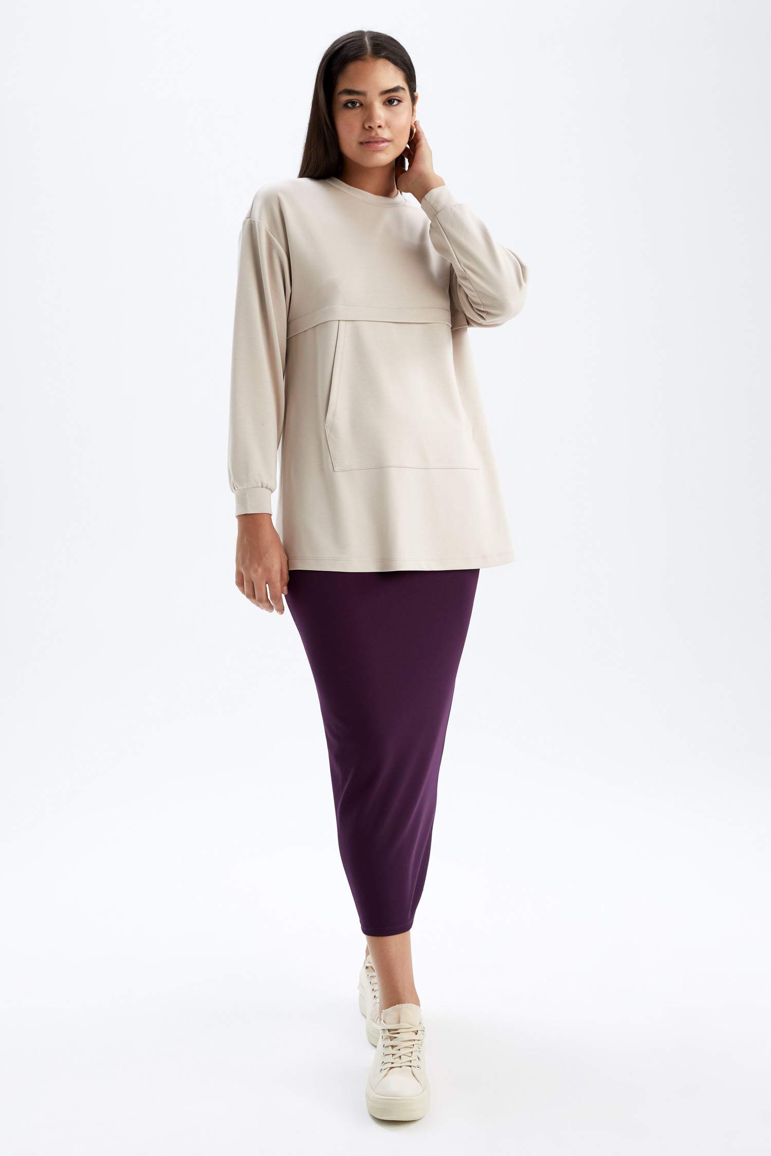 Mor Kadın Regular Fit Midi Etek 2723245 | DeFacto