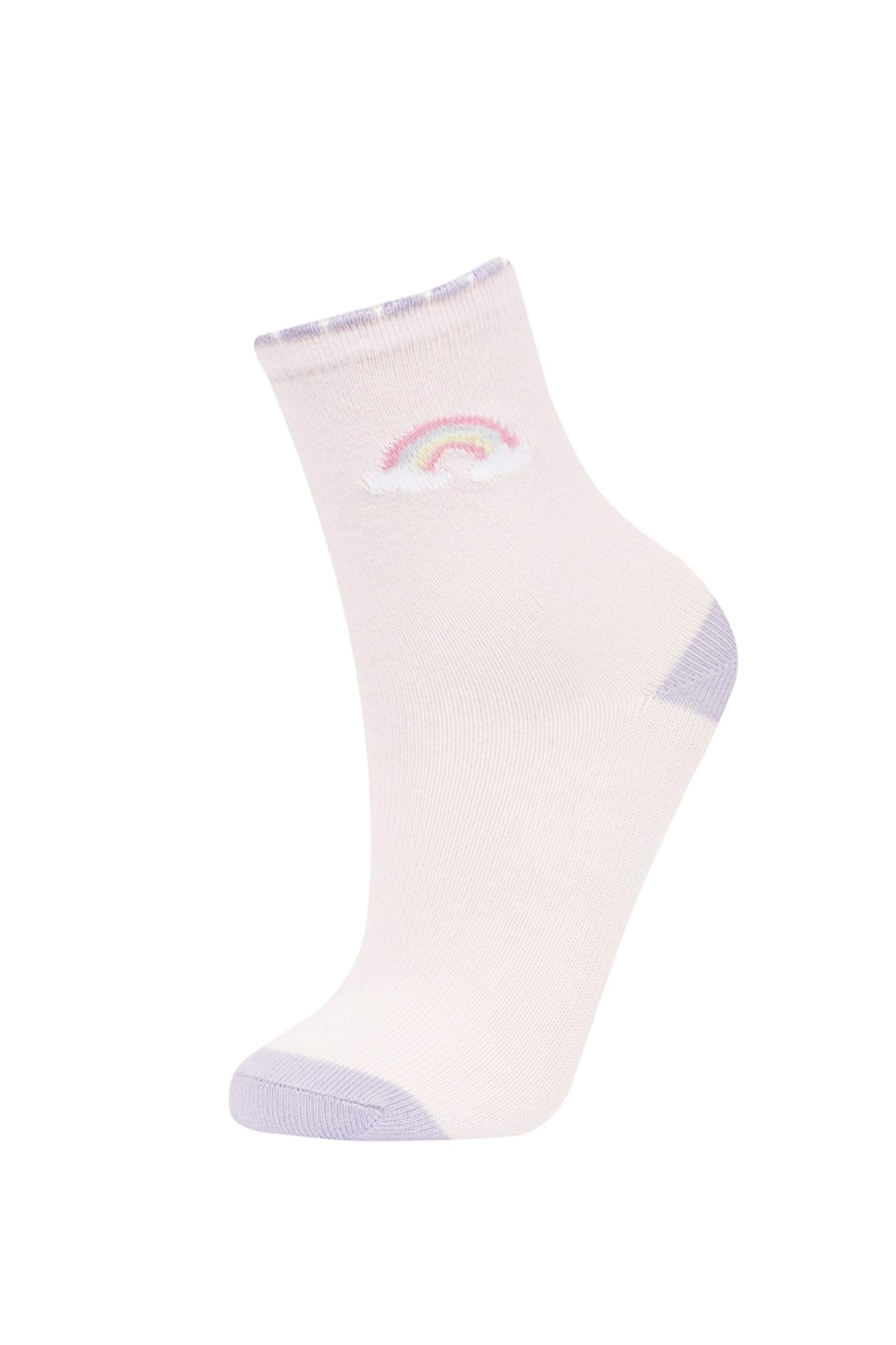 Pink GIRLS & TEENS Girls 5 Pack Cotton Long Socks 2758616 | DeFacto