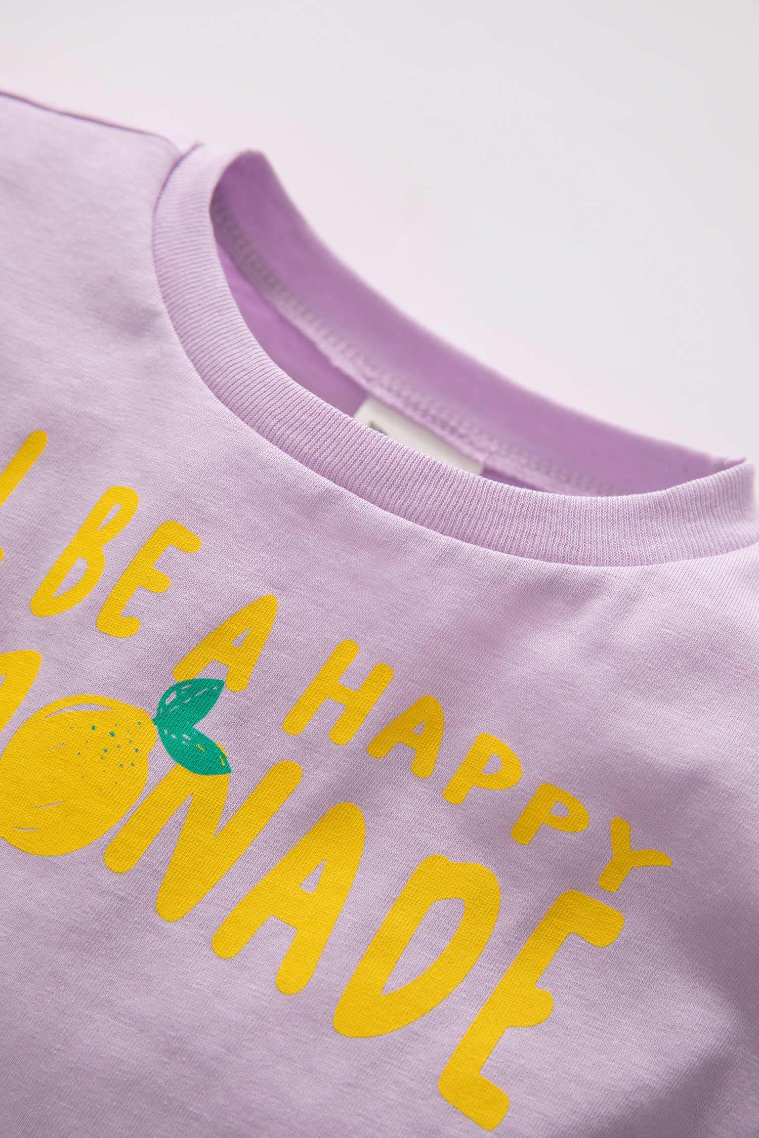 Purple BABY GIRL Baby Girl Regular Fit Crew Neck Slogan Printed Short ...